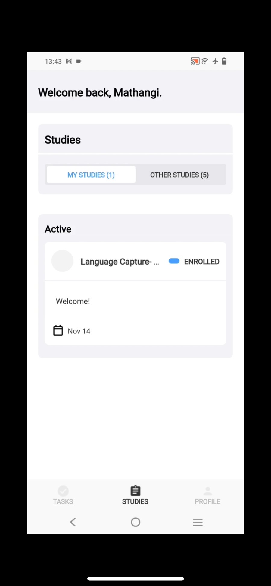 How to complete the Language Capture Study on an Android Phone?